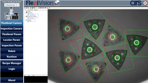 PC vision software for robot guidance: Pc vision guidance | FlexiBowl